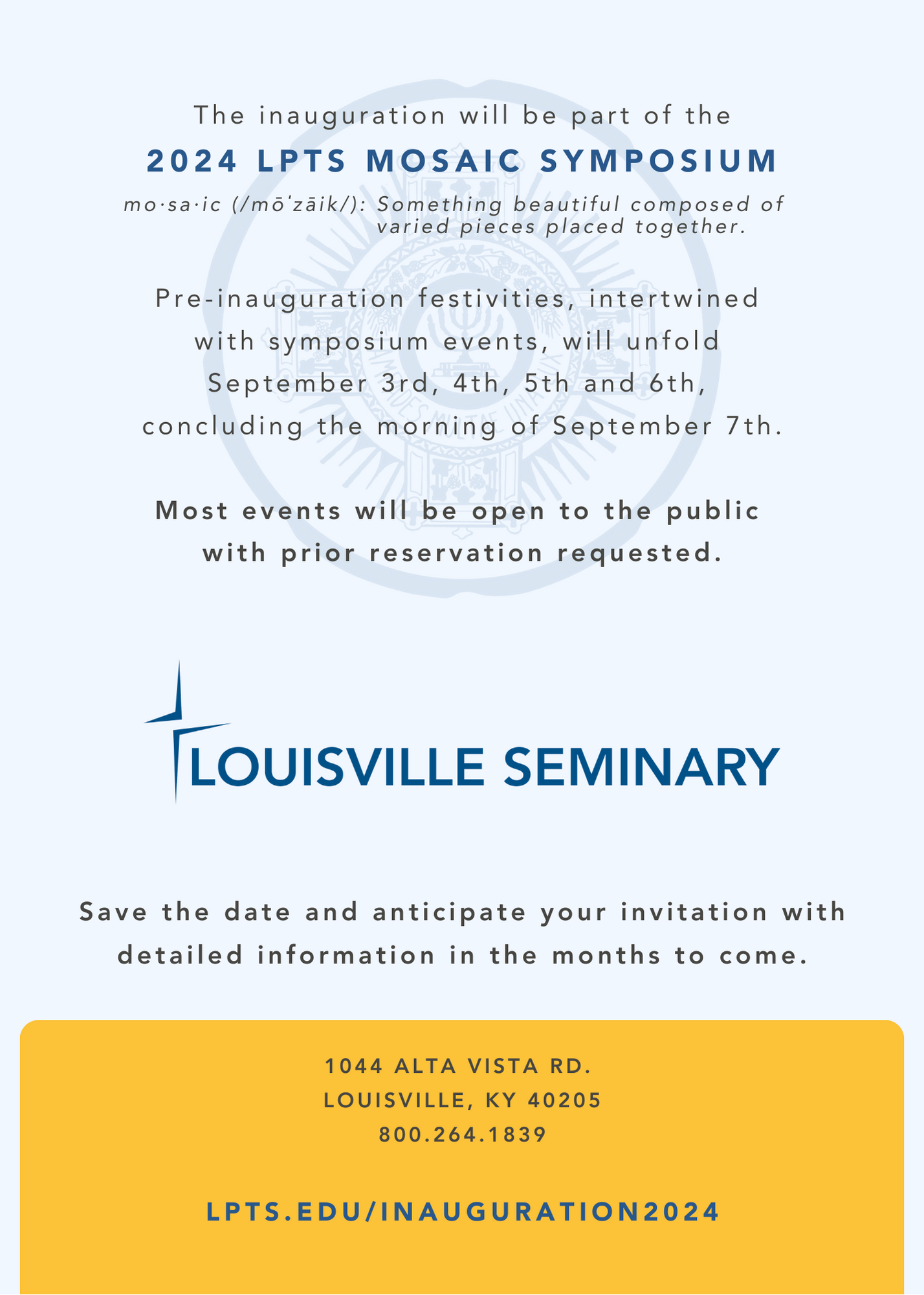 Inauguration 2024 | Louisville Presbyterian Theological Seminary